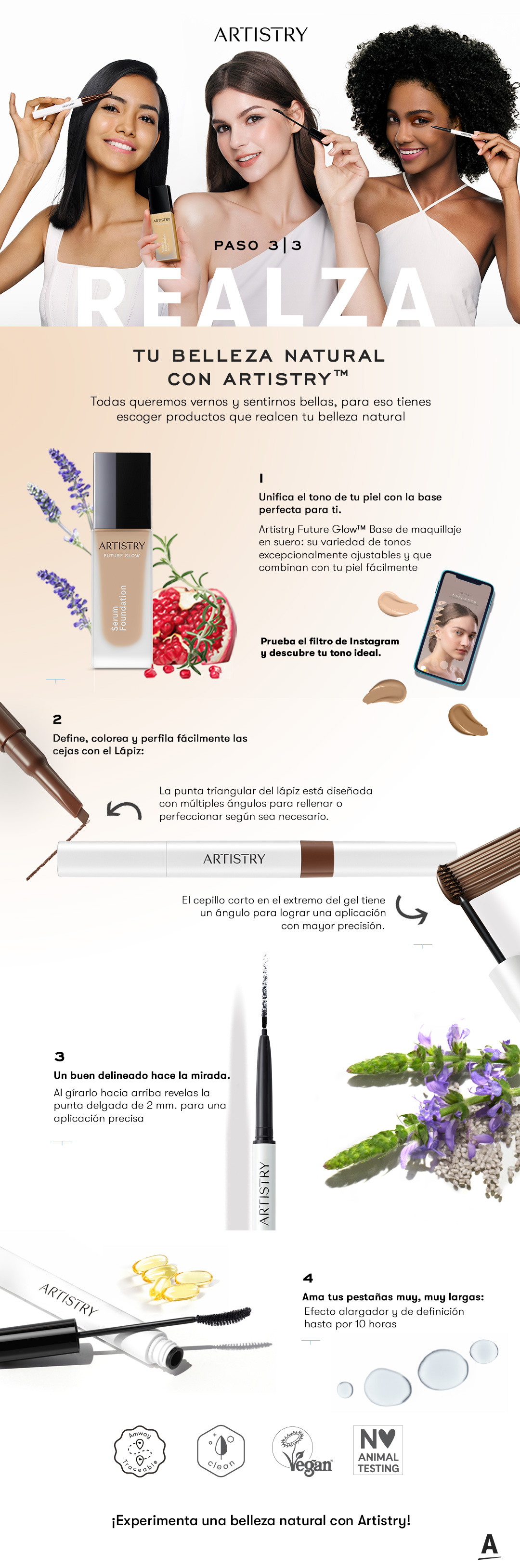 Protector Solar Multi-Defensa + FPS 50 + Artistry Skin NutritionT ...